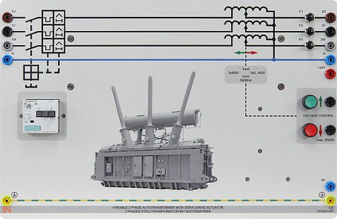 Lucas Nülle - Three-phase variable transformer with motor drive